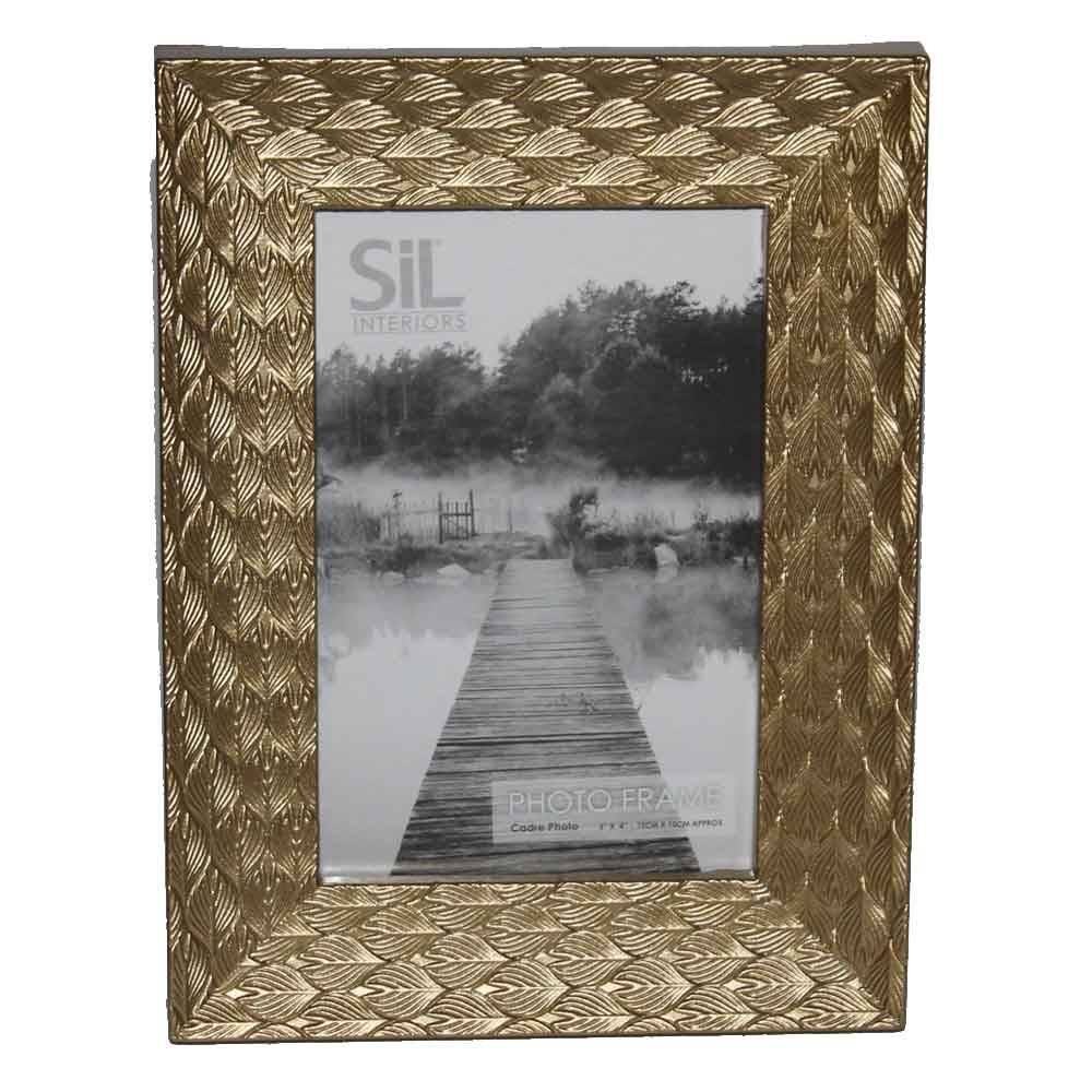 Sifcon Leaf Effect Gold 7x5 Photo Frame