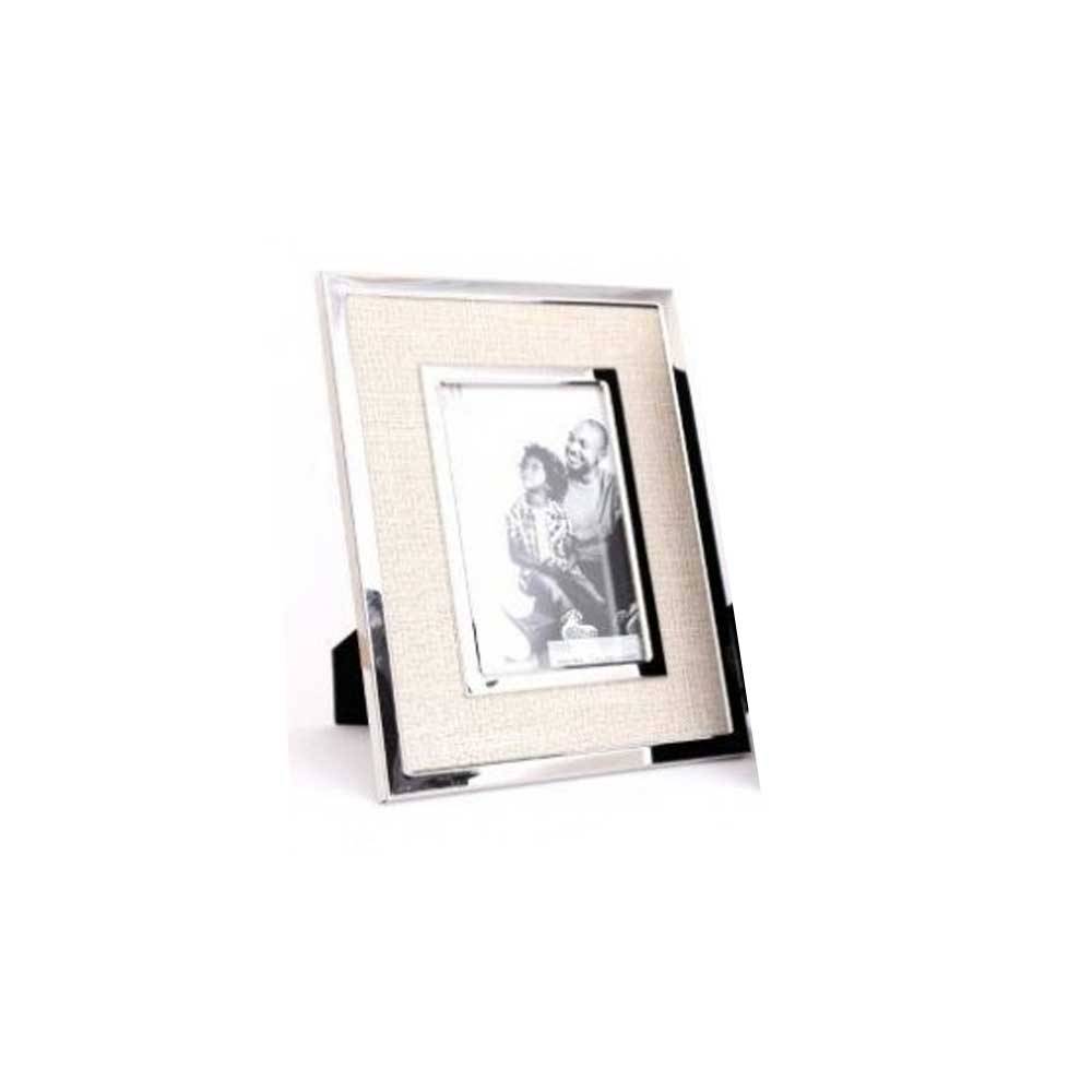 Sifcon Fabric 7x5 Cream Photo Frame